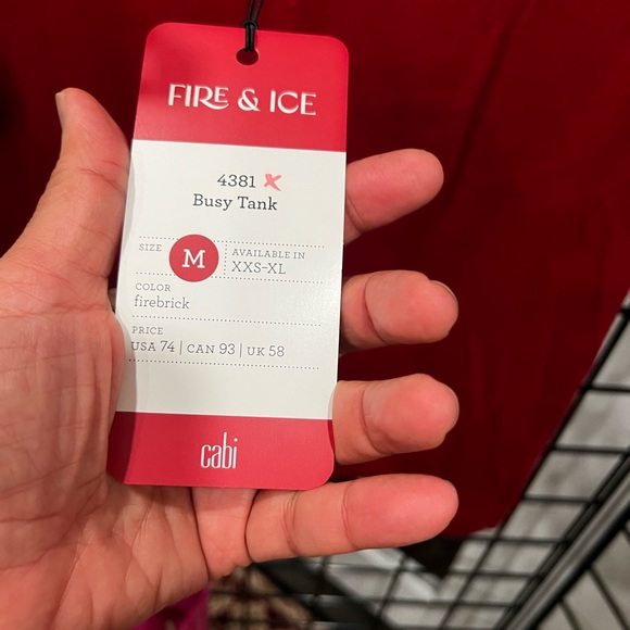 CAbi | Tops | Nwt Cabi Busy Tank In Firebrick Size Medium | Poshmark